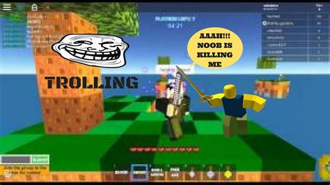 Trolling As A Noob In Skywars Roblox Skywars Youtube