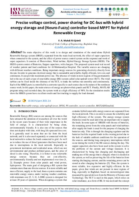 pdf precise voltage control power sharing for dc bus with hybrid