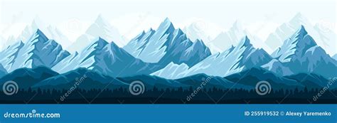 Seamless Mountain Pattern Stock Vector Illustration Of Seamless