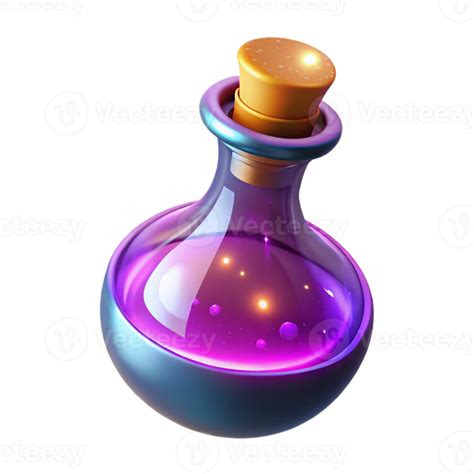 Wonderful Classic Glowing Potion 3d Render Detailed 56475866 Png