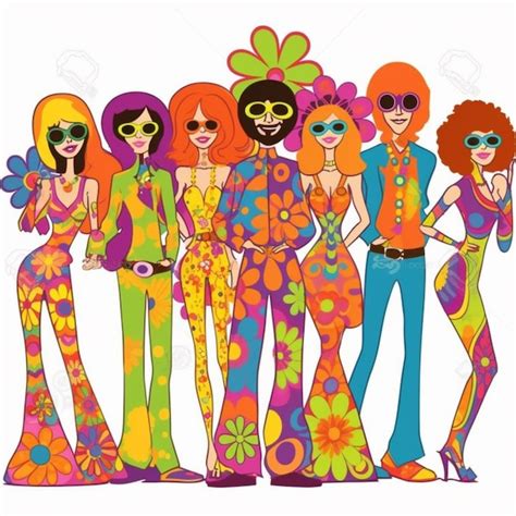 Premium Photo A Group Of Hippie Girls In Colorful Outfits And