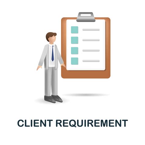 Client Requirement Icon 3d Illustration From Web Development
