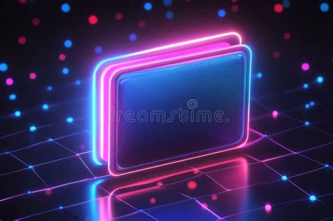 Discover A Futuristic Digital Wallet With Neon Lights Designed For Secure Seamless