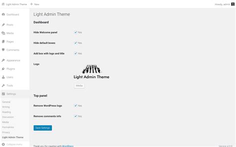 Light Admin Theme WordPress Plugin