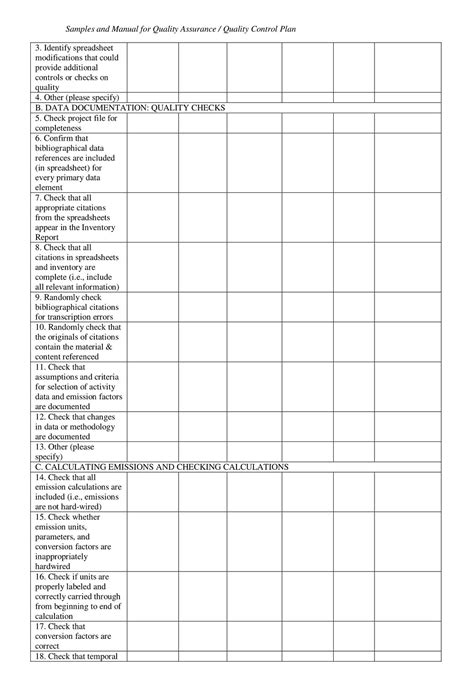Free Simple Quality Checklist Templates PDF American Templates