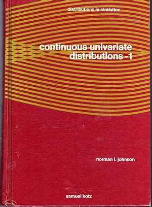 Distributions In Statistics Continuous Univariate Distributions Wiley Series In Probability