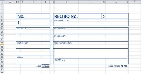 Plantilla De Recibos En Excel Portadas Word Recibo Formato De Recibo