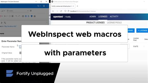 Creating Web Macros With Parameters In Webinspect Youtube