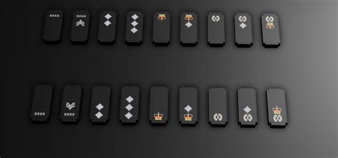 Police Rank Slides Epaulettes Clearly Development