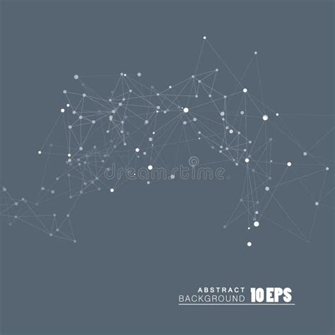 Vector Design With Connecting Dots And Lines Global Network Connection Geometric Abstract