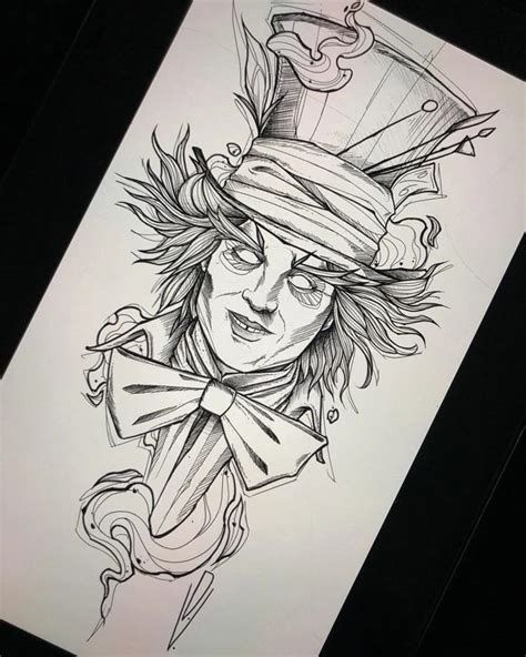 Безумный шляпник Wonderland Tattoo Alice And Wonderland Tattoos Tattoo Design Book