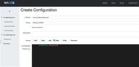 Nacos As A Config Server