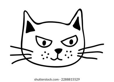 Hand Drawn Cat Muzzle Clipart Cute Stock Vector Royalty Free 2288815529 Shutterstock