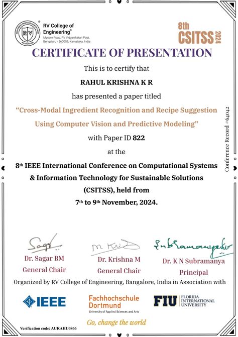 Rahul Krishna On Linkedin Ingredeye Csitss2024 Ai Computervision