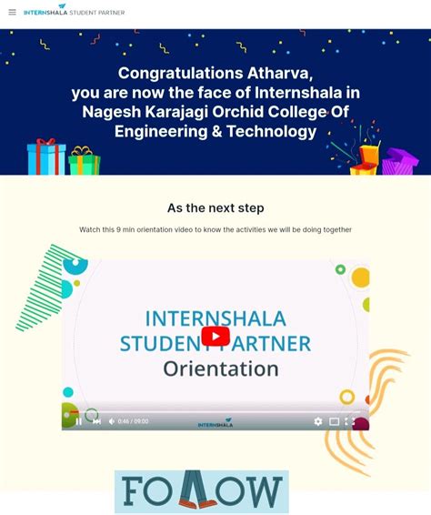 atharva shinde on linkedin offerletter internshala isp isp program
