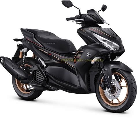 2022 Yamaha AEROX 155 VVA Connected S ABS Keyless Warna Hitam Doff Emas