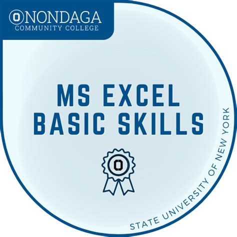 Ms Excel Basic Skills Credly