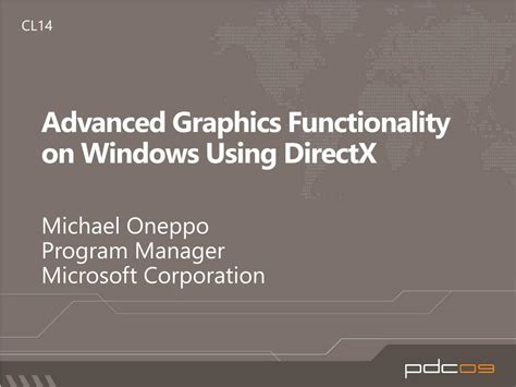 Ppt Advanced Graphics Functionality On Windows Using Directx