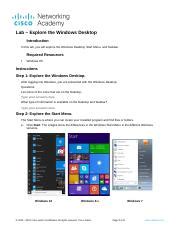 Lab Explore The Windows Desktop Docx Lab Explore The