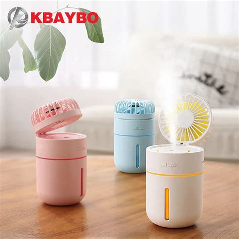 Kbaybo 휴대용 Usb 플렉서블 에어 디퓨저 조절 가능 쿨러 미니 선풍기 핸디 데스크 데스크탑 Usb 쿨링 미스트 팬 가습기