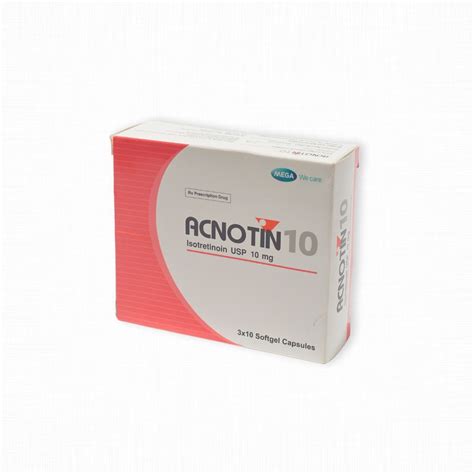 Acnotin Isotretinoin 10mg Capsules Scab Pharmacy Limited