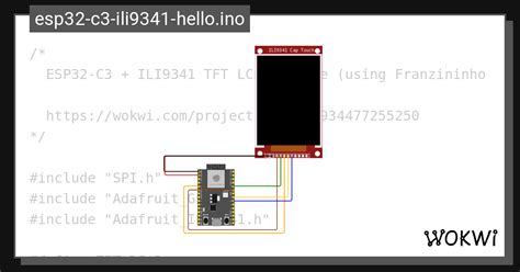 Esp C Ili Hello Ino Wokwi Esp Stm Arduino Simulator