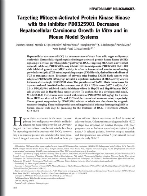 Pdf Targeting Mitogen Activated Protein Kinase Kinase With The