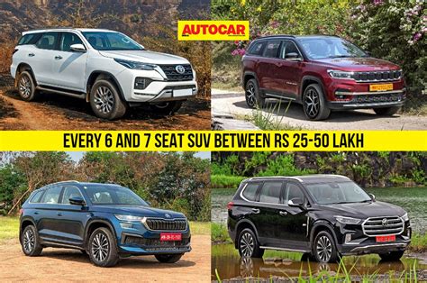 toyota fortuner jeep meridian three row suvs in india between rs 25 lakh 50 lakh autocar india