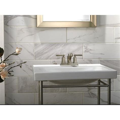 Marble Art Polished White Ceramic Tile