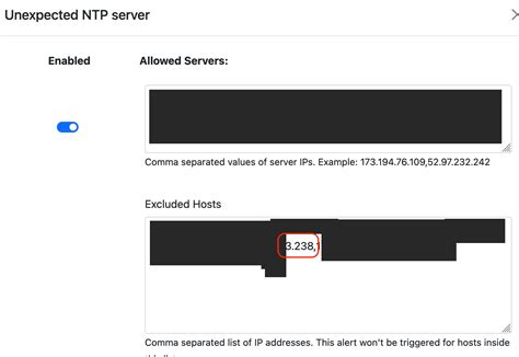 Unexpected Ntp Server Found Ntp Server In Exclude List Not Working