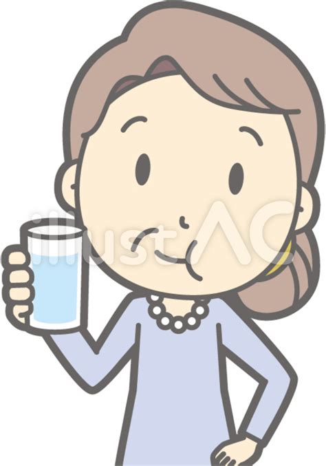 老人女性d ブクブクうがい バストイラスト No 884867｜無料イラスト・フリー素材なら「イラストac」