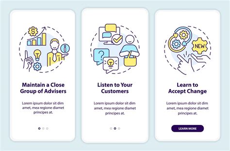Ways To Identify Trends Onboarding Mobile App Screen Stock Market Walkthrough 3 Steps Editable