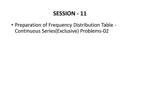 Frequency Distribution Table 4 Ppt