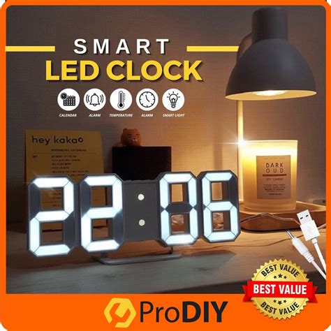 Multifuction Smart Led Clock Alarm Clock Digital Clock Wall Clock Living Room Wall Clock Modern