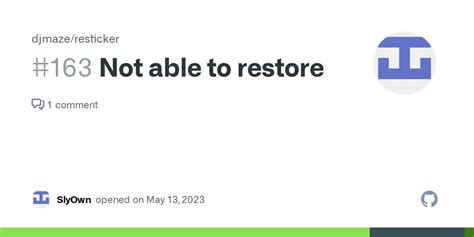 Not Able To Restore Issue Djmaze Resticker Github