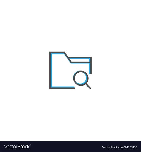 Folder Icon Design Interaction Icon Line Vector Image