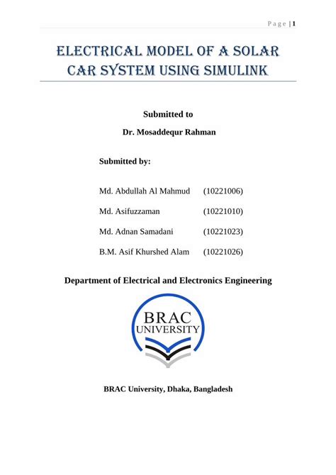 pdf electrical model of a solar car system using simulink dokumen tips
