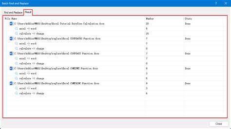 quickly batch find and replace multiple strings in multiple word or txt