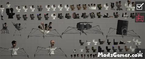 Quality Skibidi Toilet Mod For Melon Playground 100 Characters And