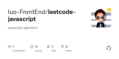 Github Luo Frontendleetcode Javascript Javascript Algorithm