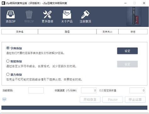 Zip密码恢复专业版 Zip密码恢复工具下载 V110 官方中文版 安下载