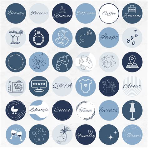 120 Blue Instagram Story Highlights Instagram Highlight Covers