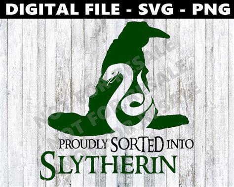 Sorting Hat Sorted Into Slytherin Hogwart S House Svg Etsy
