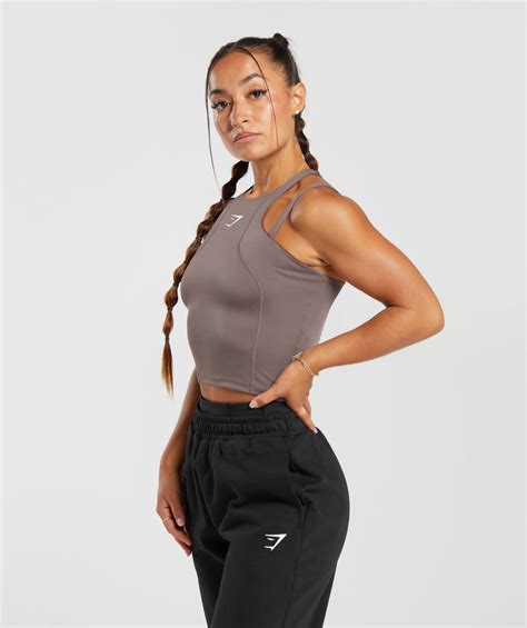 Gs Power Midi Tank Walnut Mauve Gymshark