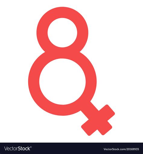 Eight Number Shaped Female Gender Symbol Vector Image
