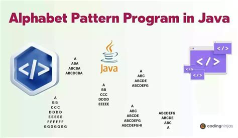 Alphabet Pattern Program In Java Naukri Code 360