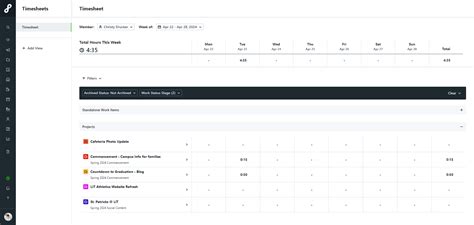 Timesheets Workflow Lytho Support