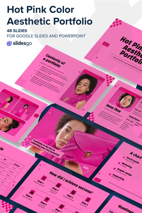 Hot Pink Color Aesthetic Portfolio Powerpoint Presentation Design Presentation Design