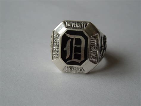 Silver Signet Ring High School Class Ring University Ring Catawiki