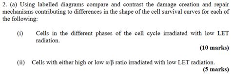 A Using Labelled Diagrams Compare And Contrast The Chegg